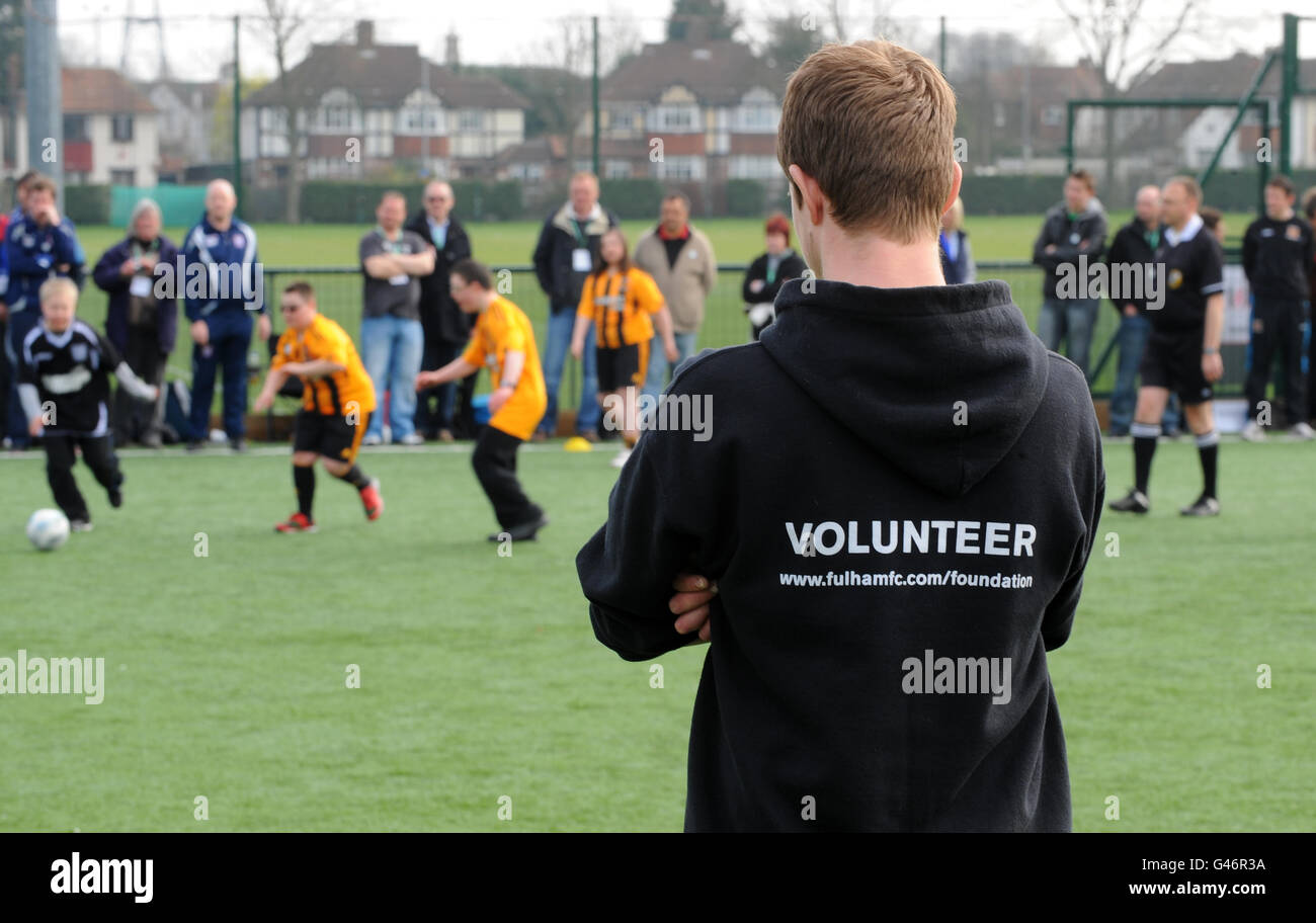 Soccer - Down's Syndrome Football Tournament - Motspur Park Stock Photo ...