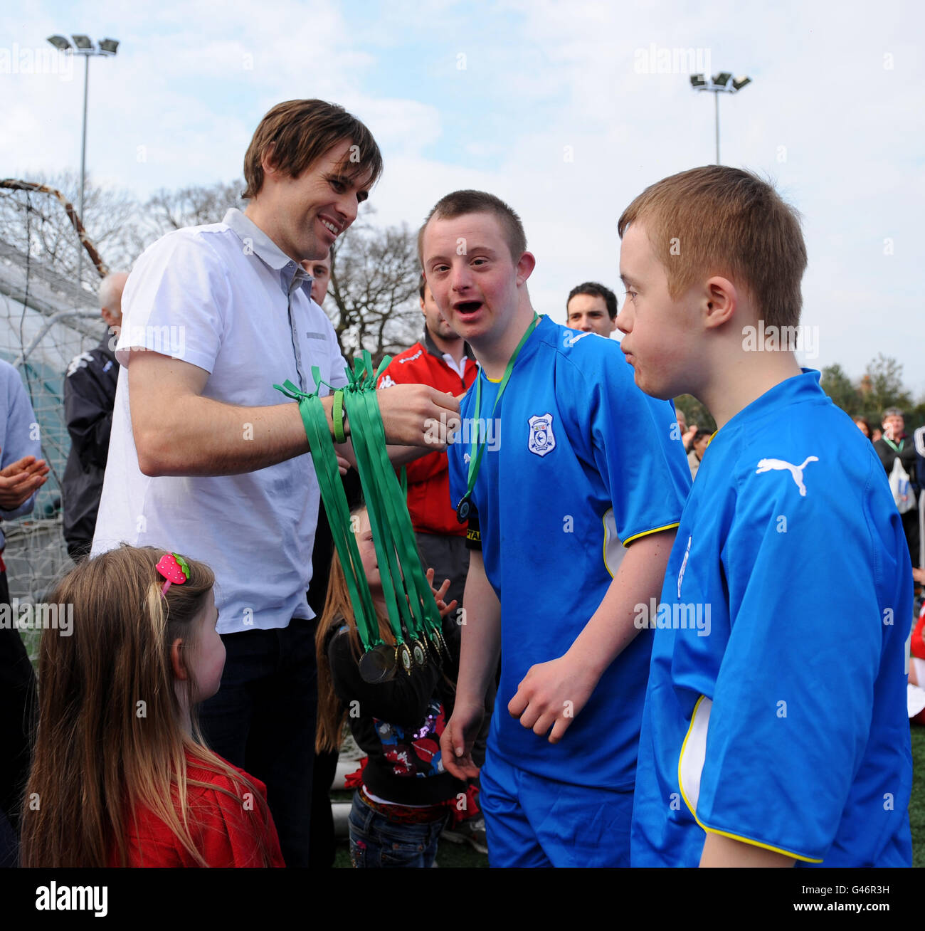 Soccer - Down's Syndrome Football Tournament - Motspur Park Stock Photo ...