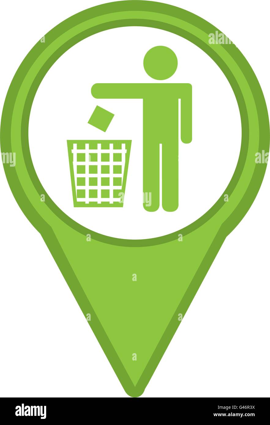 Waste pin Stock Vector Images - Alamy