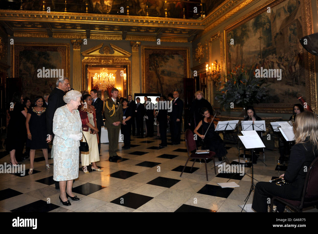 Queen elizabeth ii commonwealth day reception hi-res stock photography ...