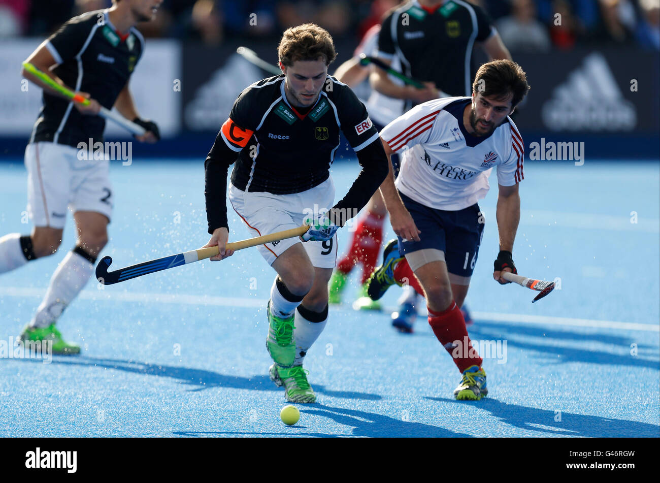 Germany's Oskar Deeke (left) and Great Britain's Adam Dixon during the ...