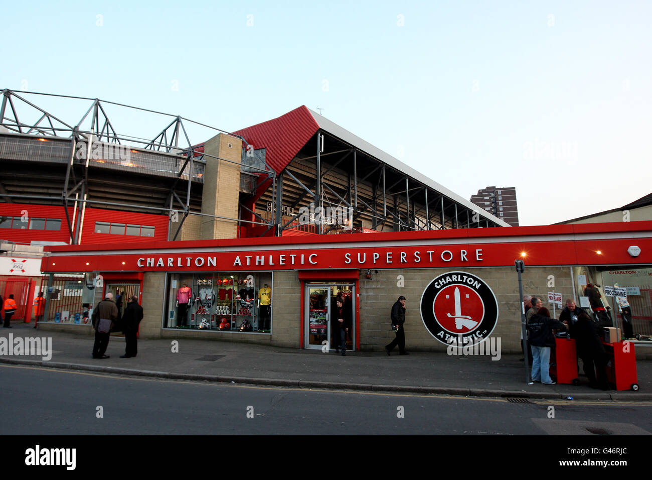 A general view of The Valley, home of Charlton Athletic Football Club ...