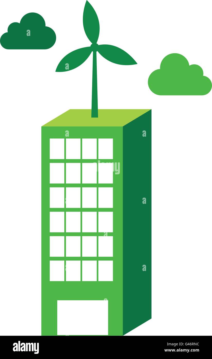 Environmentally friendly buildings Stock Vector Images - Alamy