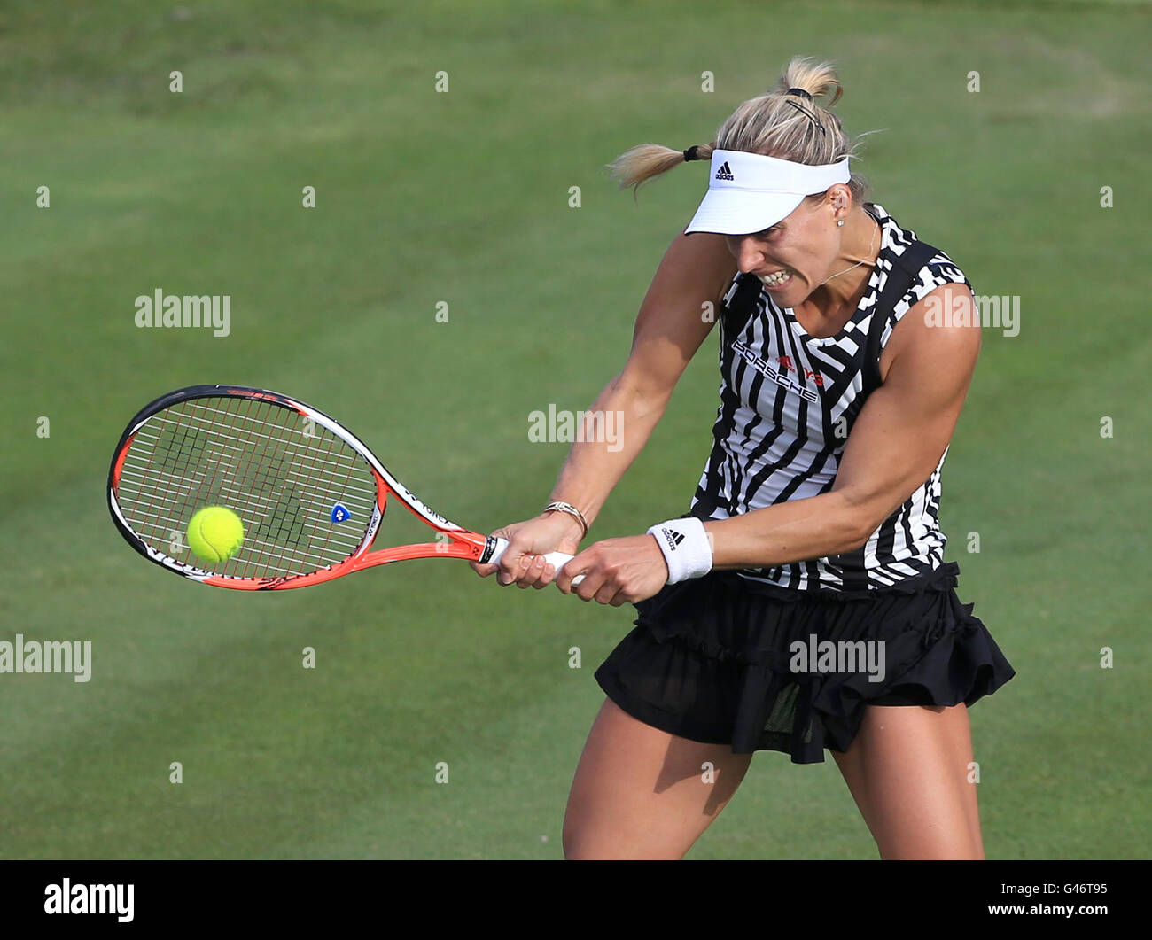 Germany's Angelique Kerber in action against Spain's Carla Suarez ...