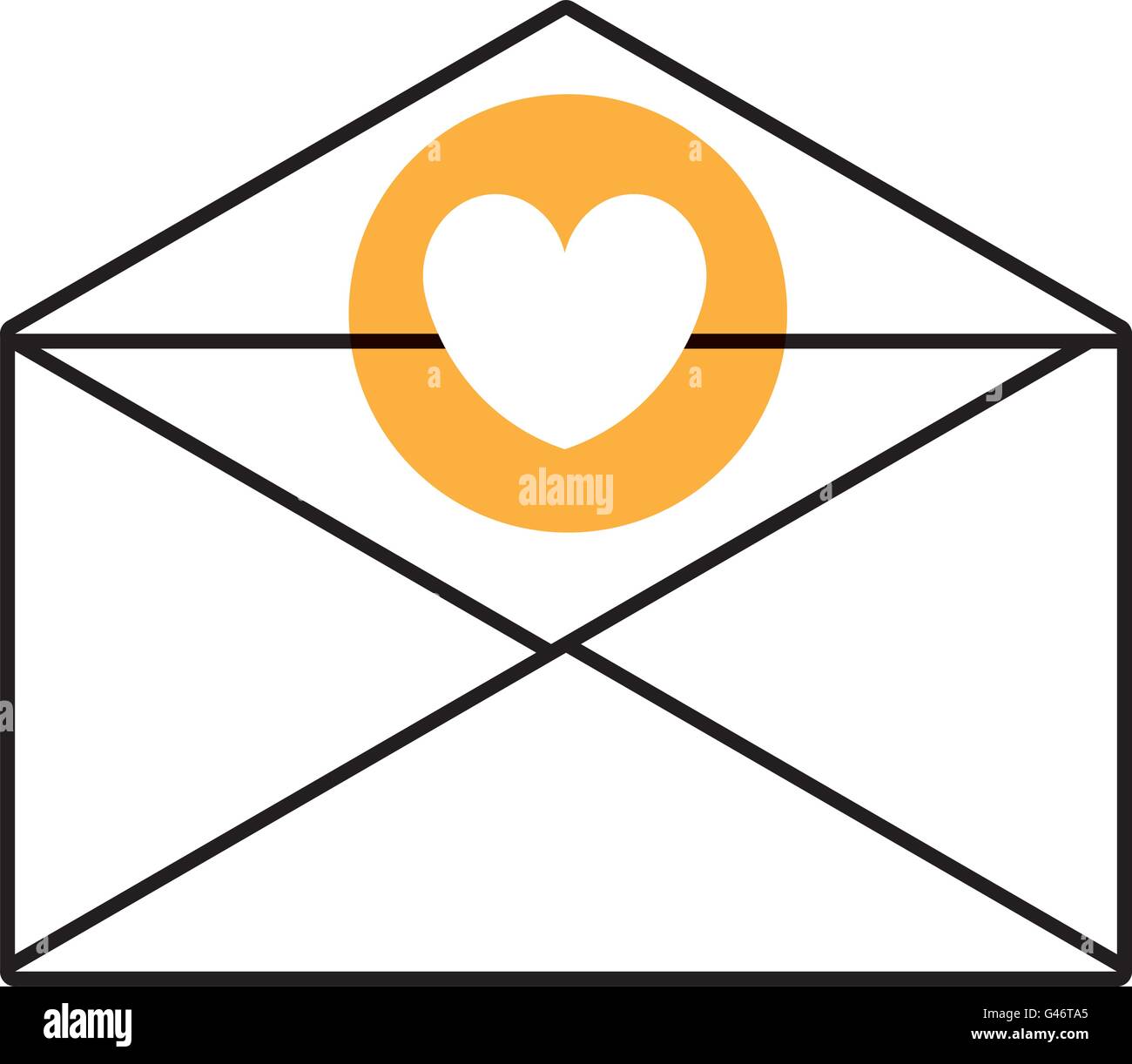 mail envelope with media icon and colorful circle, vector graphi Stock ...