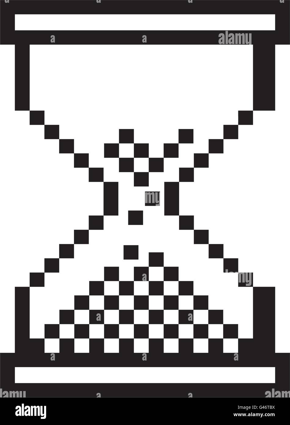 hourglass pixelated isolated icon design Stock Vector Image & Art - Alamy