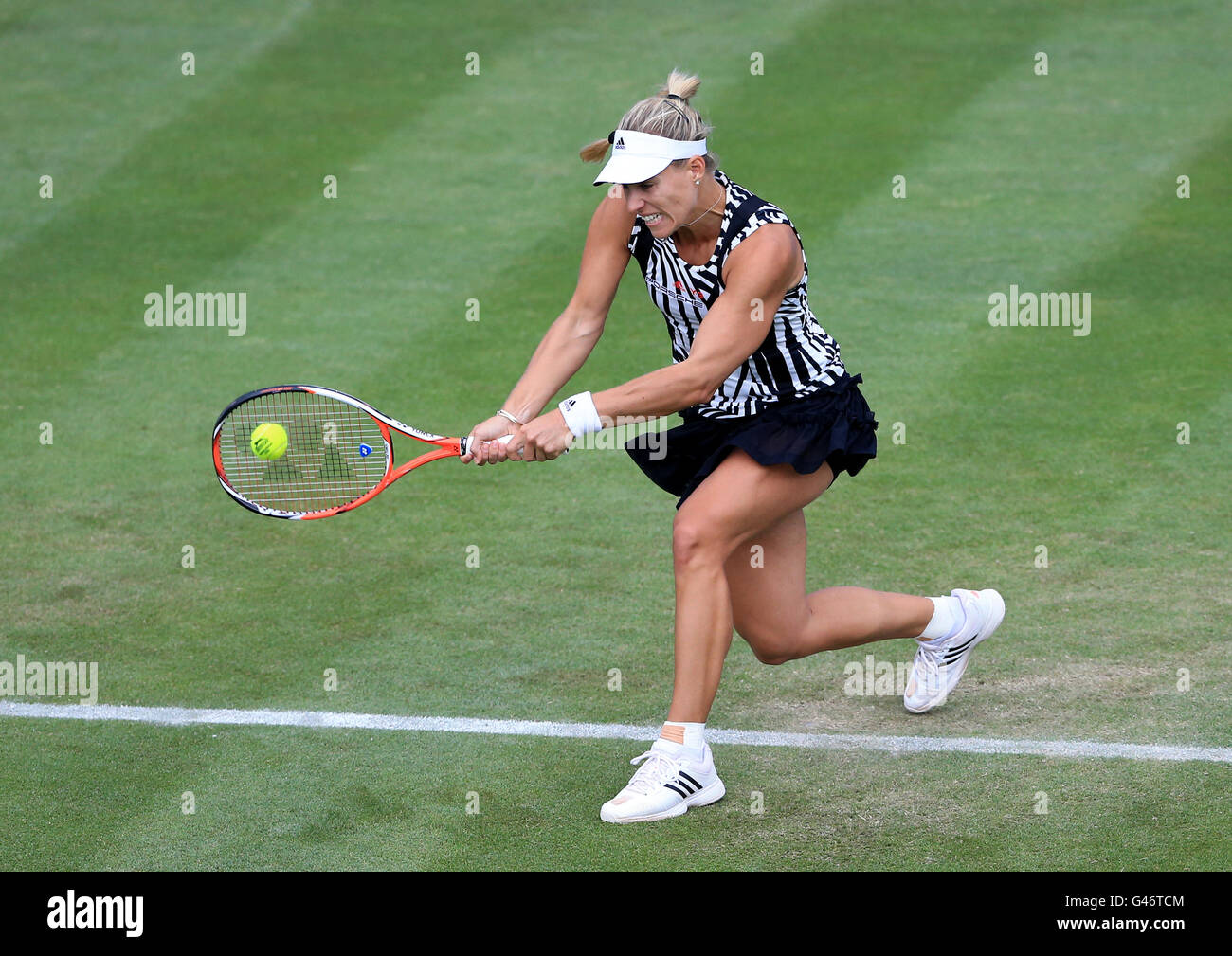 Germany's Angelique Kerber in action against Spain's Carla Suarez ...
