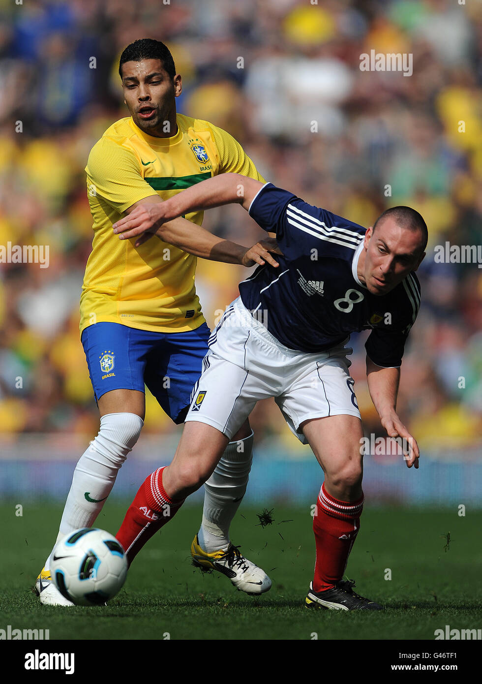 Soccer international friendly scotland v brazil emirates stadium hi-res ...