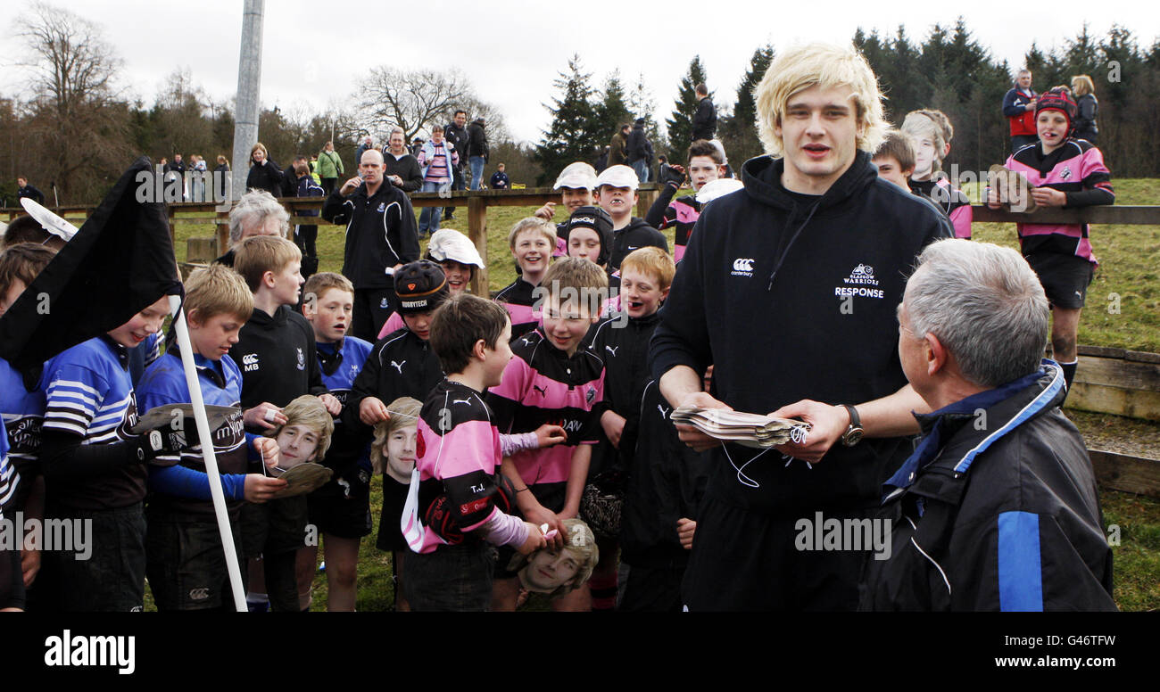 Glasgow Warriors player Richie Gray is pictured giving out Richie Gray ...