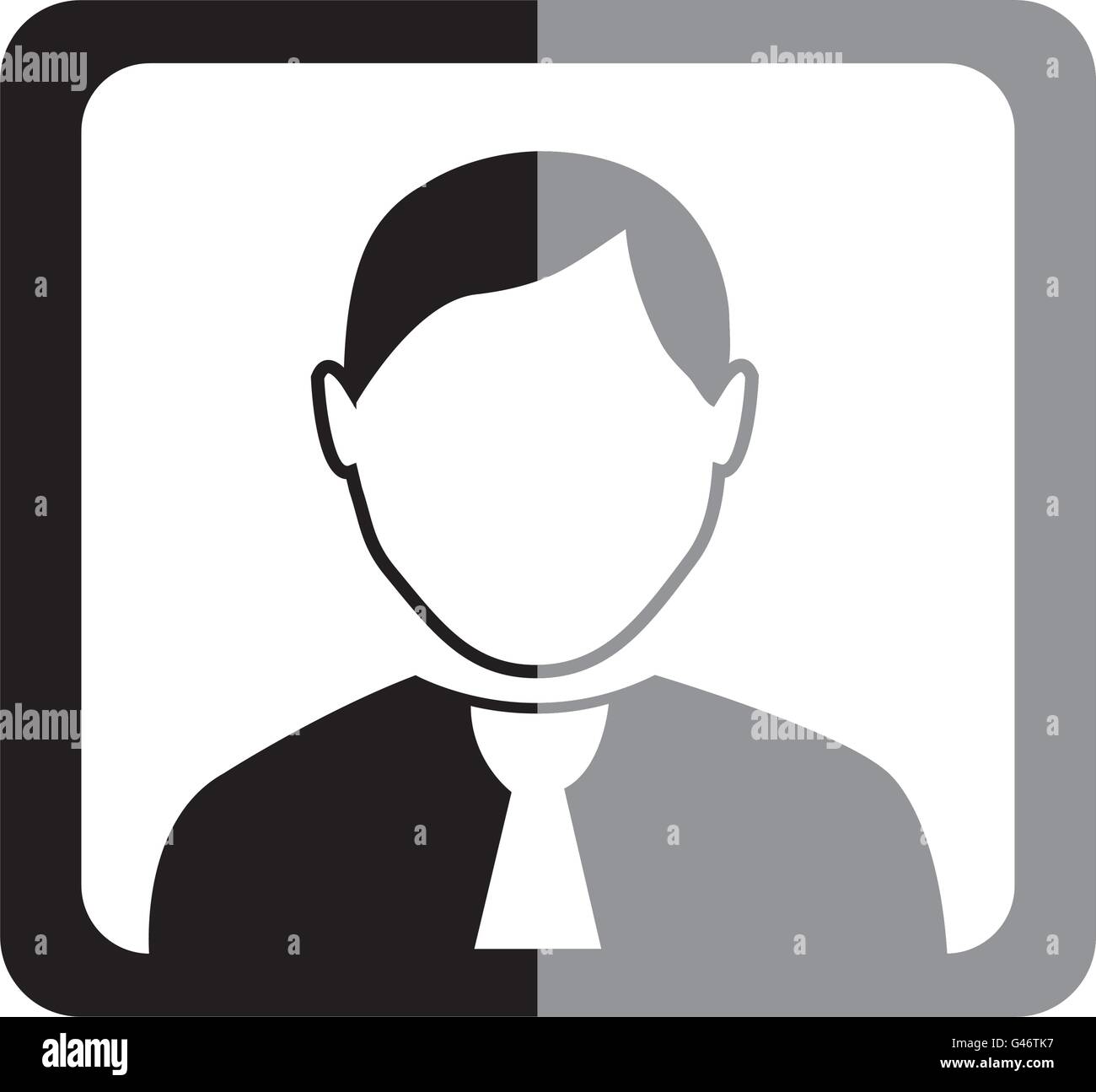 avatar man inside black and grey frame,vector graphic Stock Vector ...