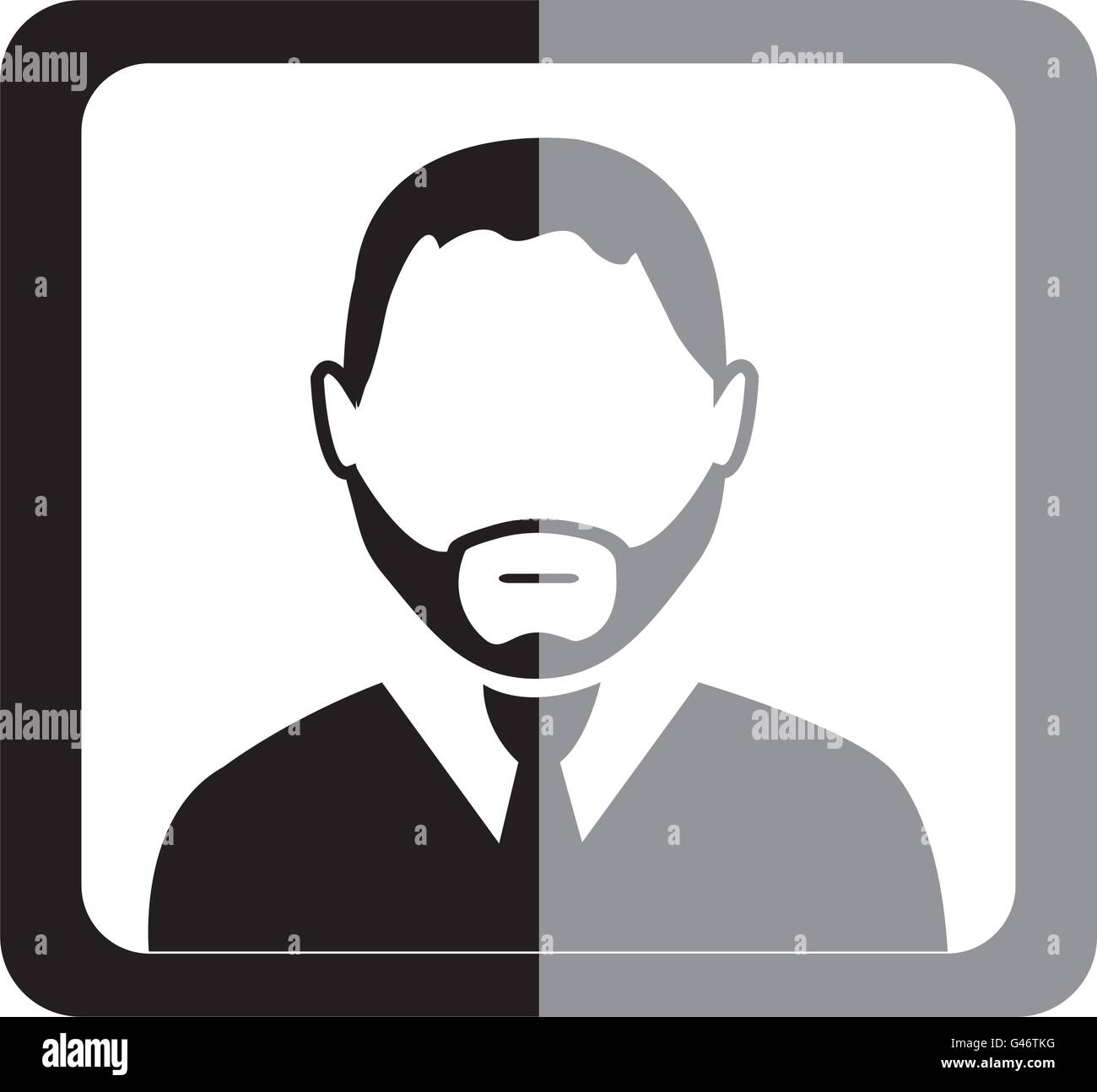 avatar man inside black and grey frame,vector graphic Stock Vector ...