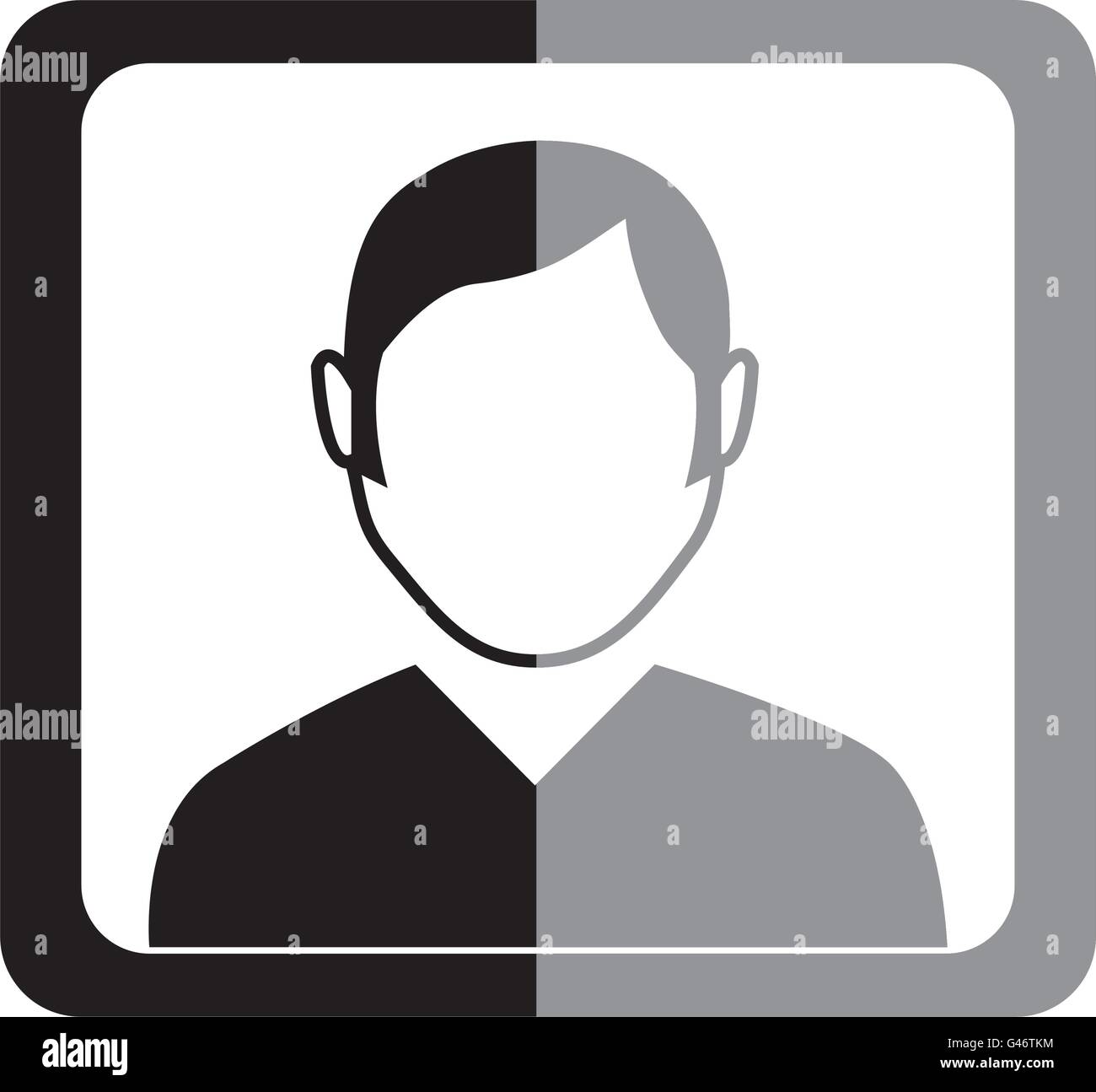 avatar man inside black and grey frame,vector graphic Stock Vector ...