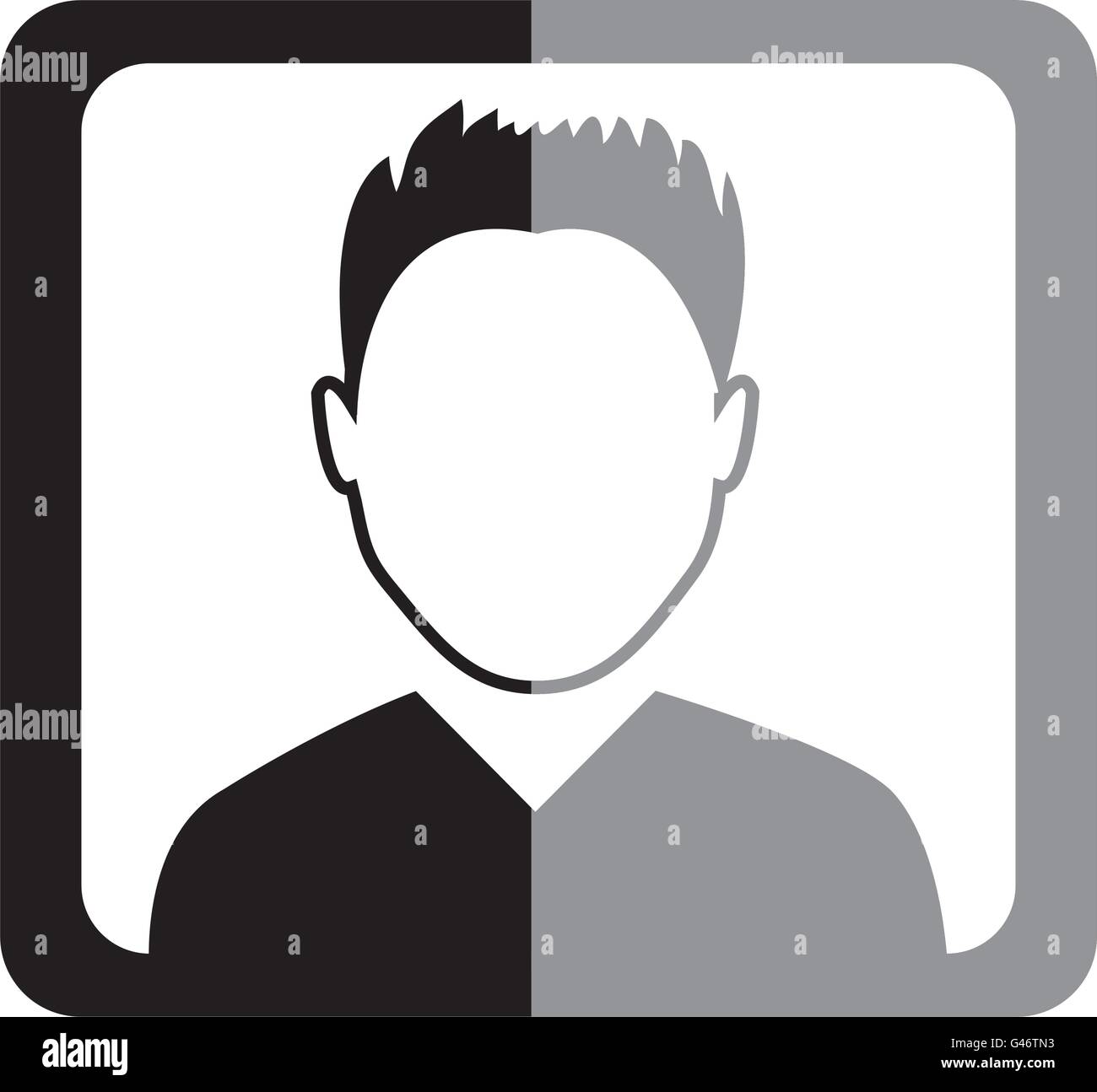 avatar man inside black and grey frame,vector graphic Stock Vector ...
