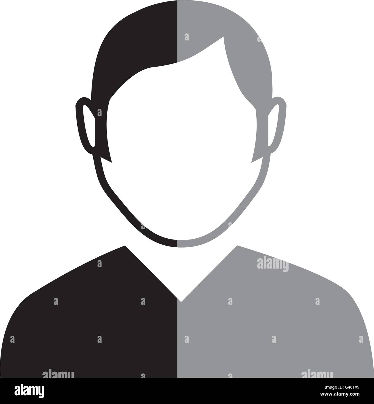 avatar black and grey man ,vector graphic Stock Vector Image & Art - Alamy