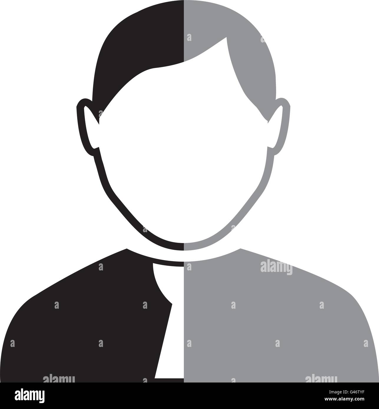 avatar black and grey man ,vector graphic Stock Vector Image & Art - Alamy