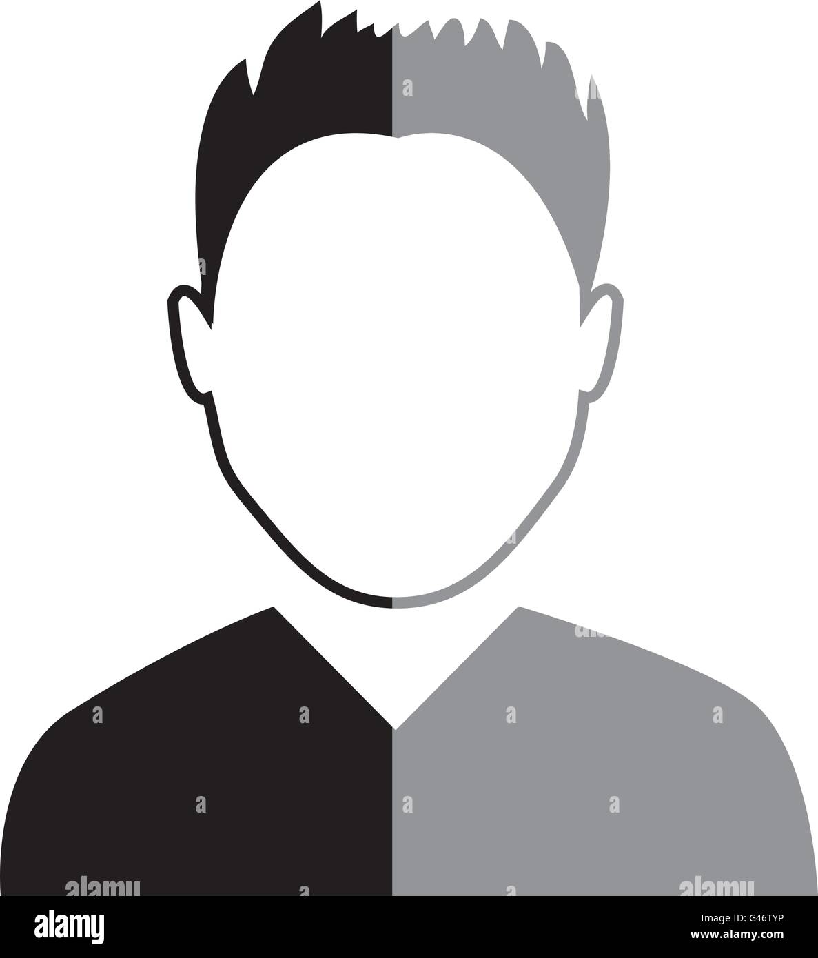 avatar black and grey man ,vector graphic Stock Vector Image & Art - Alamy