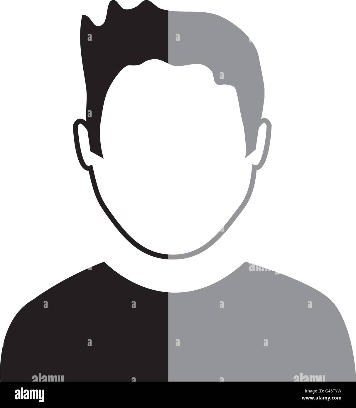 avatar black and grey man ,vector graphic Stock Vector Image & Art - Alamy
