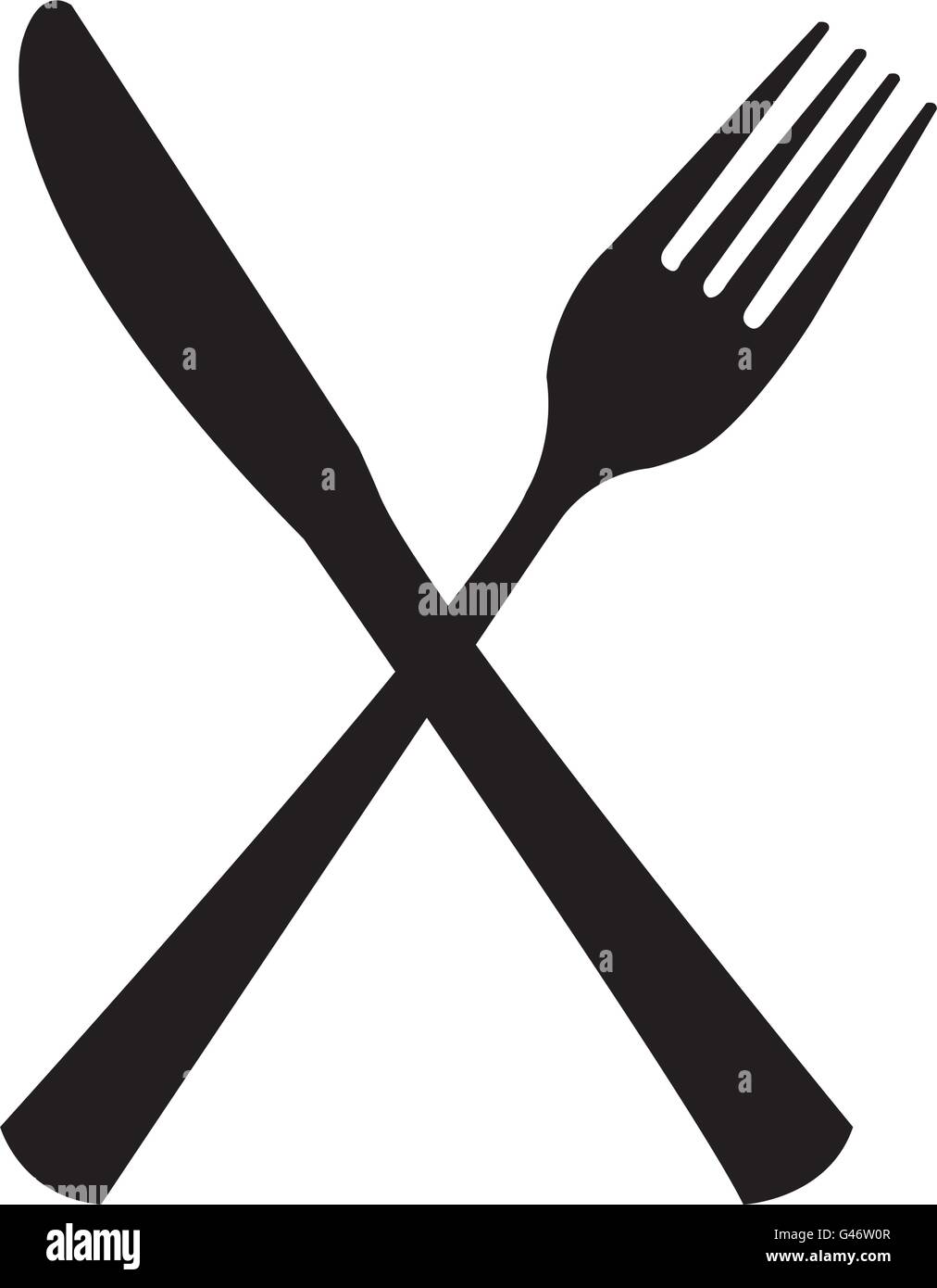 Old silver fork isolated Stock Vector Images - Alamy