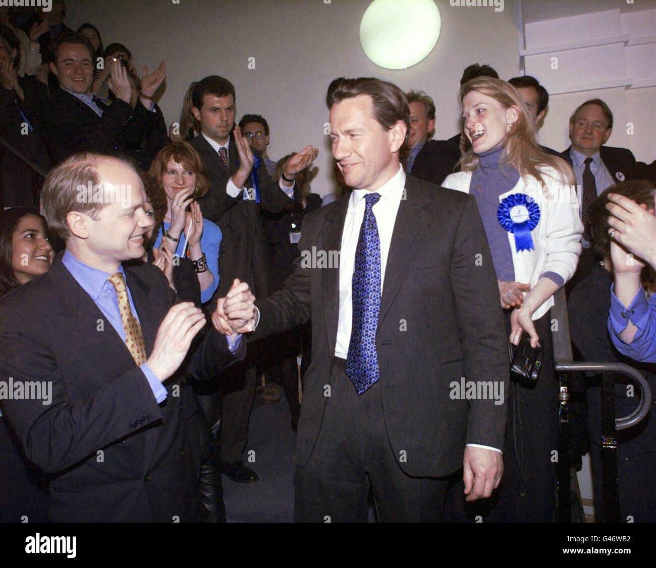 William hague michael portillo smiths smiths square hi-res stock ...