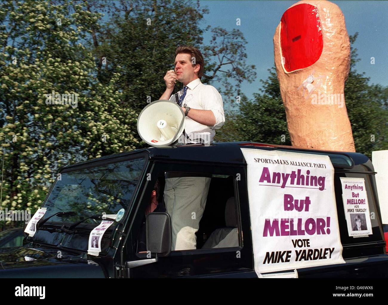 Author and journalist Mike Yardley, 41, canvases for the General Election on behalf of his ...