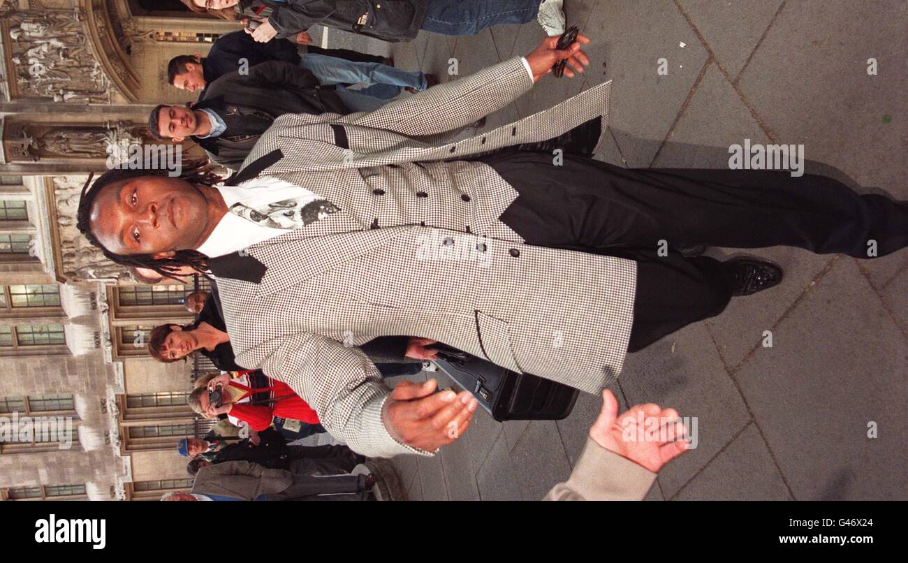 Former world champion boxer Nigel Benn leaving Middlesex Guildhall ...