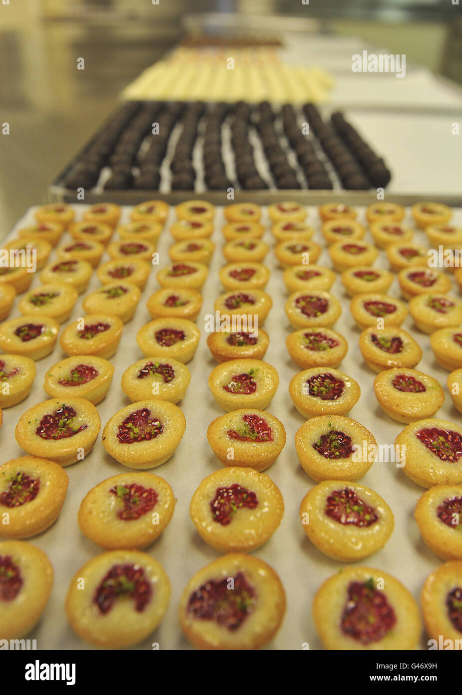 Trays of hand made sweets prepared by the royal chefs in the kitchens ...