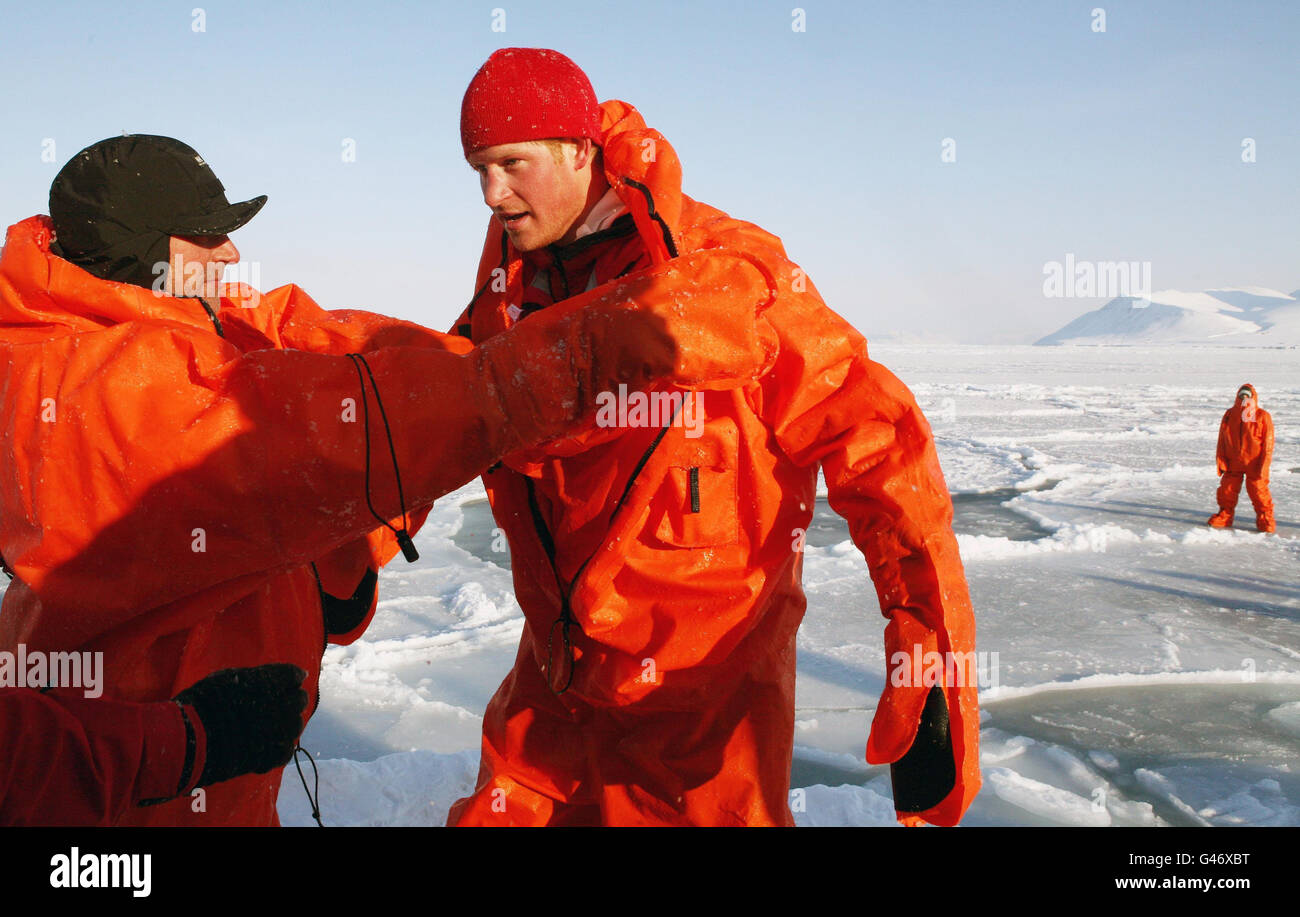 Britain's Prince Harry, part of the Walking with the Wounded expedition ...