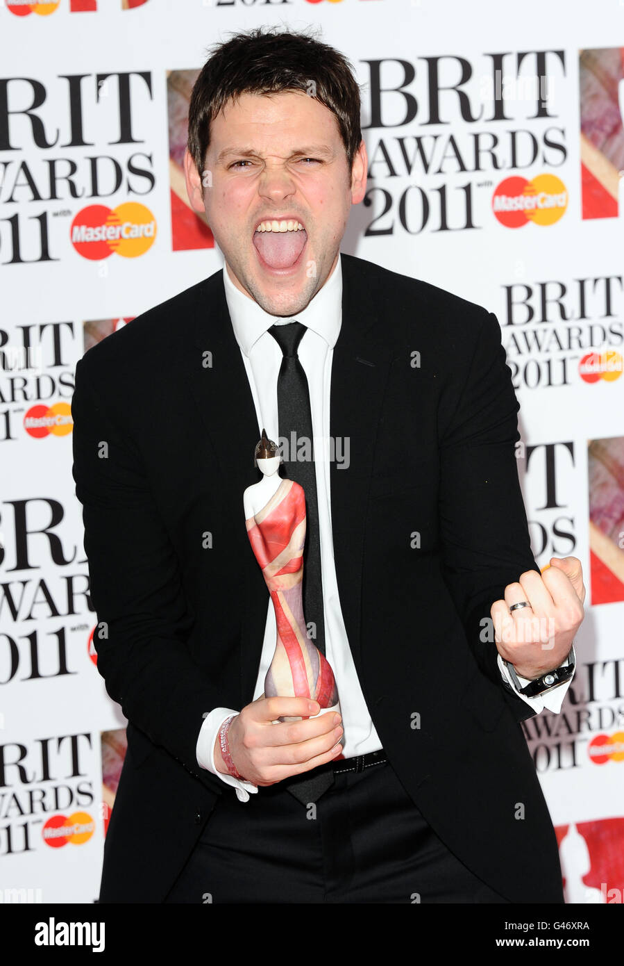 Gordon Smart backstage at the Brit Awards 2011 at The O2 Arena in ...