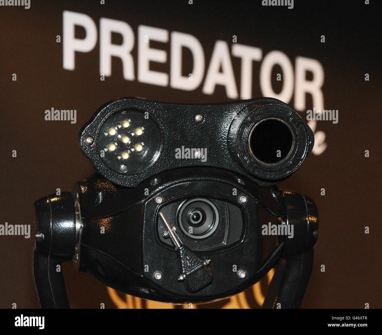 A Predator all weather CCTV camera on display at the ISEC 2011 security ...