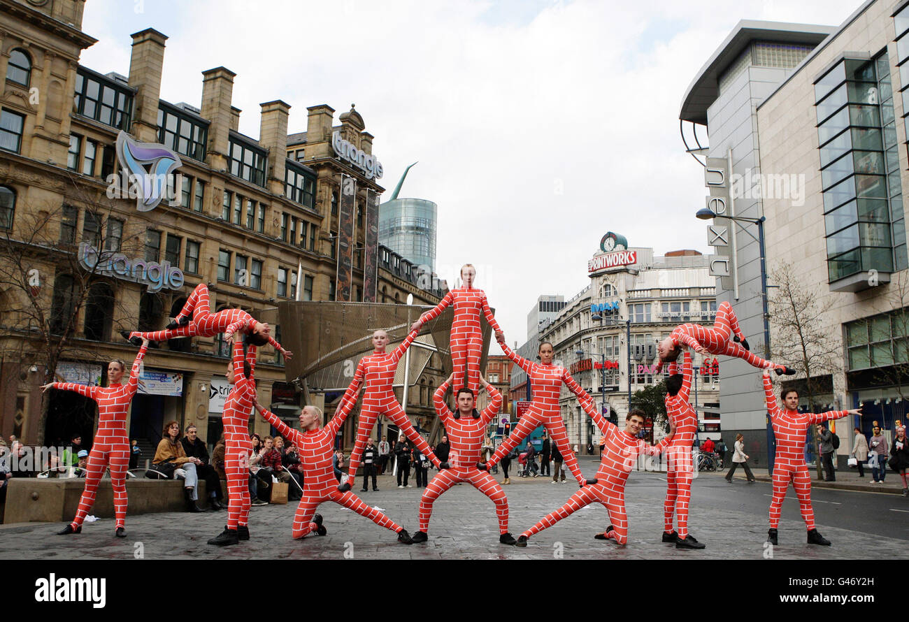 Human Wall - Manchester Stock Photo - Alamy
