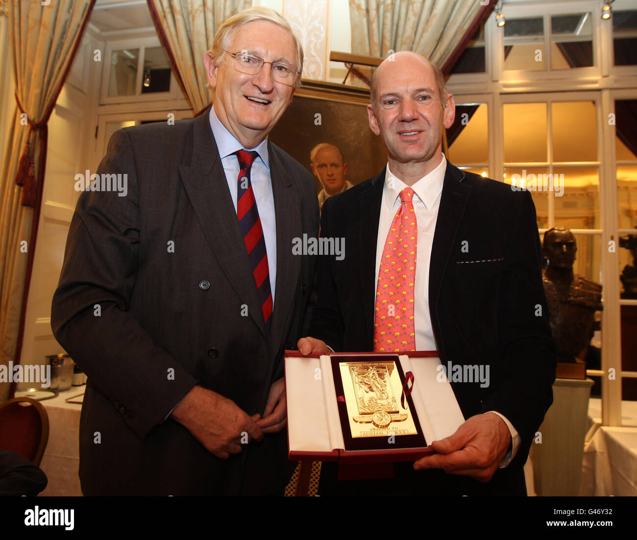 Adrian Newey Chief Engineer and Designer of Red Bull Racing holds the ...