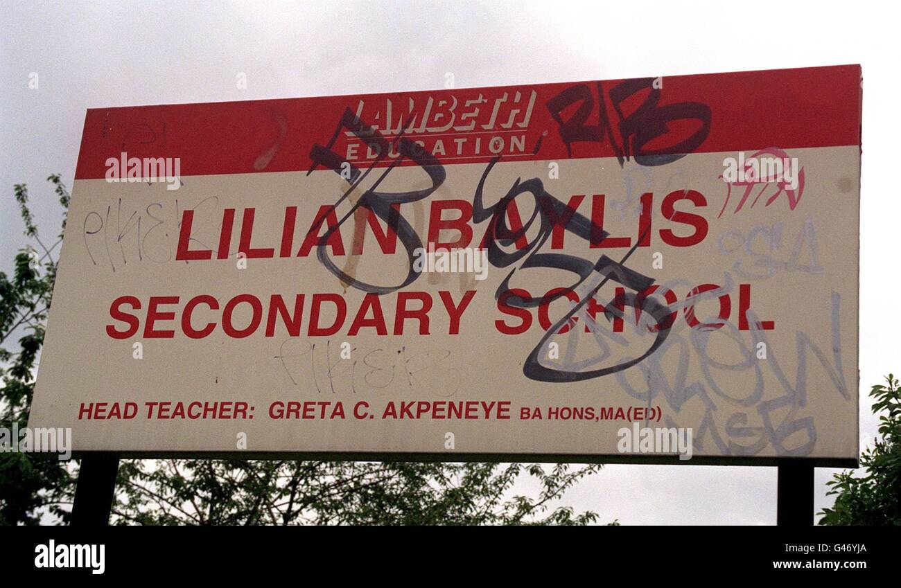 The Lillian Baylis School, Lambeth, one of the eighteen schools named ...