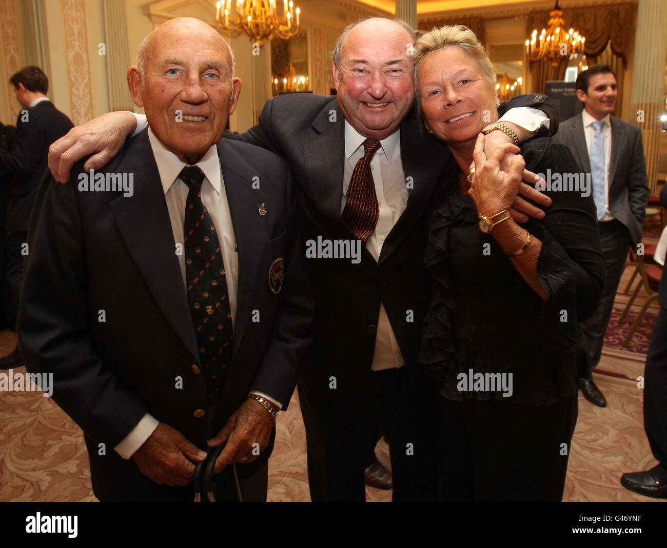 Sir Stirling Moss and his wife Lady Moss with Tony Mason (former rally ...