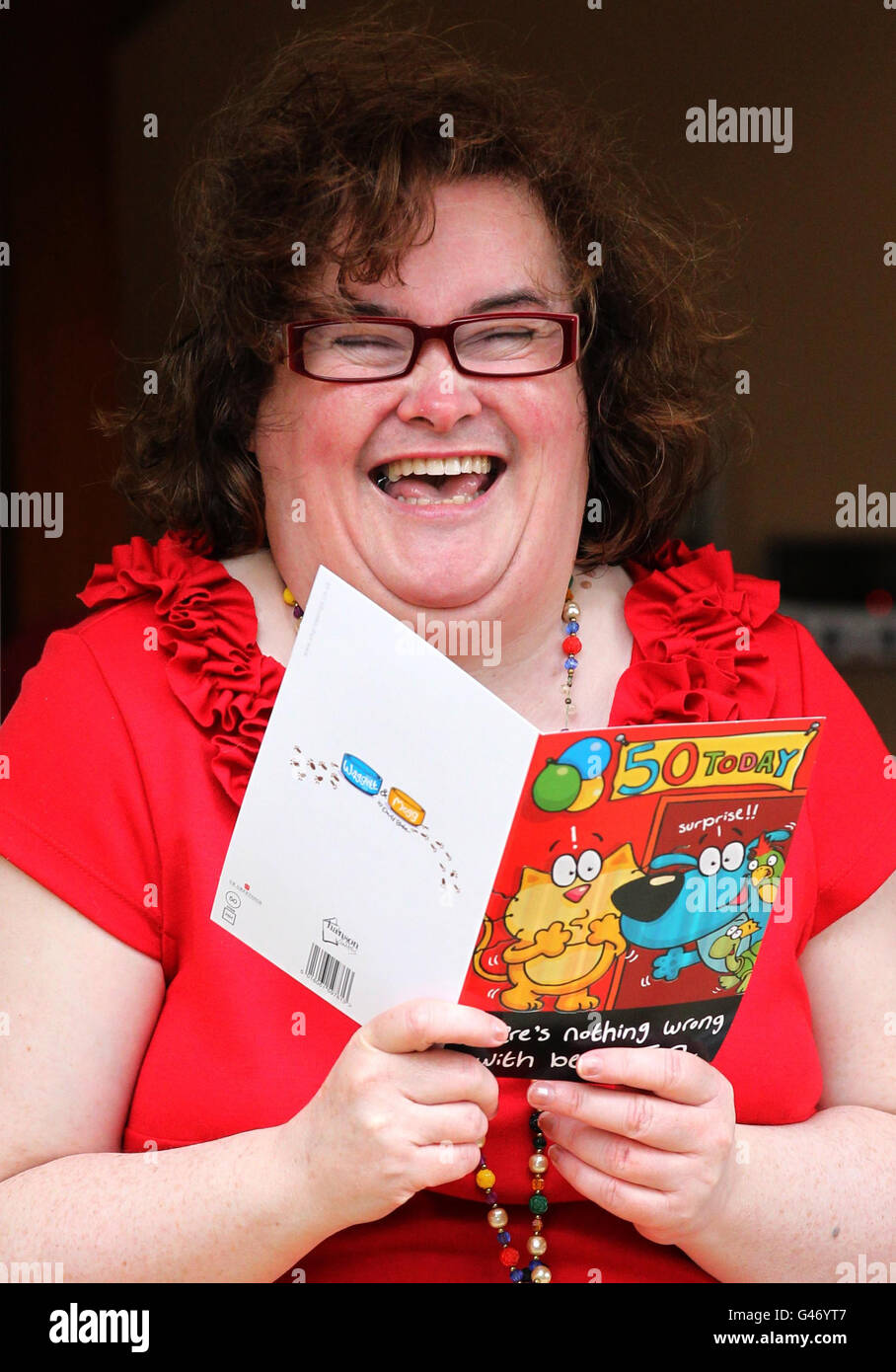 Singer Susan Boyle celebrates turning 50 years old today with a card ...