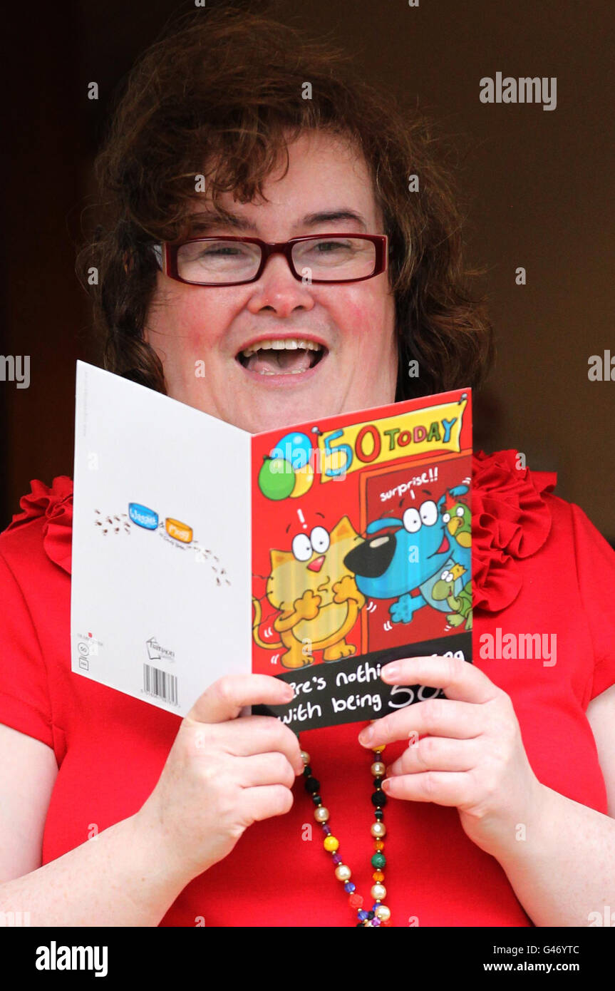 Singer Susan Boyle celebrates turning 50 years old today with a card ...