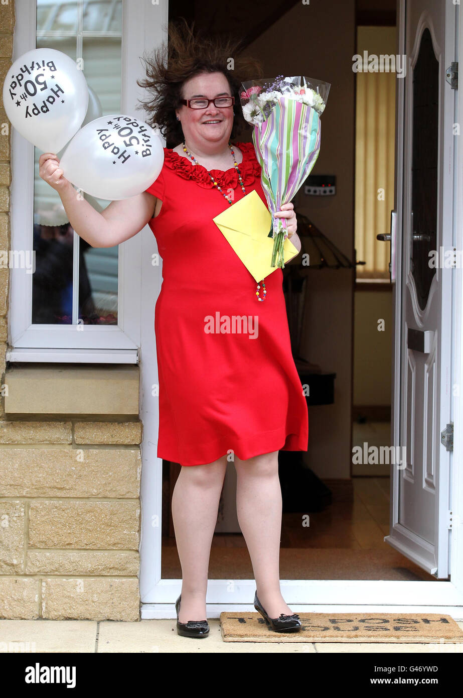 Singer Susan Boyle celebrates turning 50 years old today with a card ...
