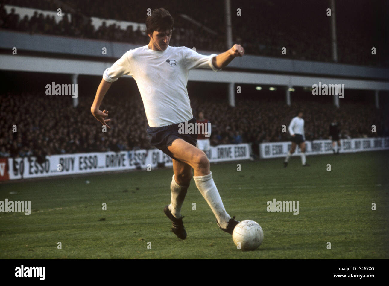 Derby County's Roger Davies in action against West Ham United at Upton ...