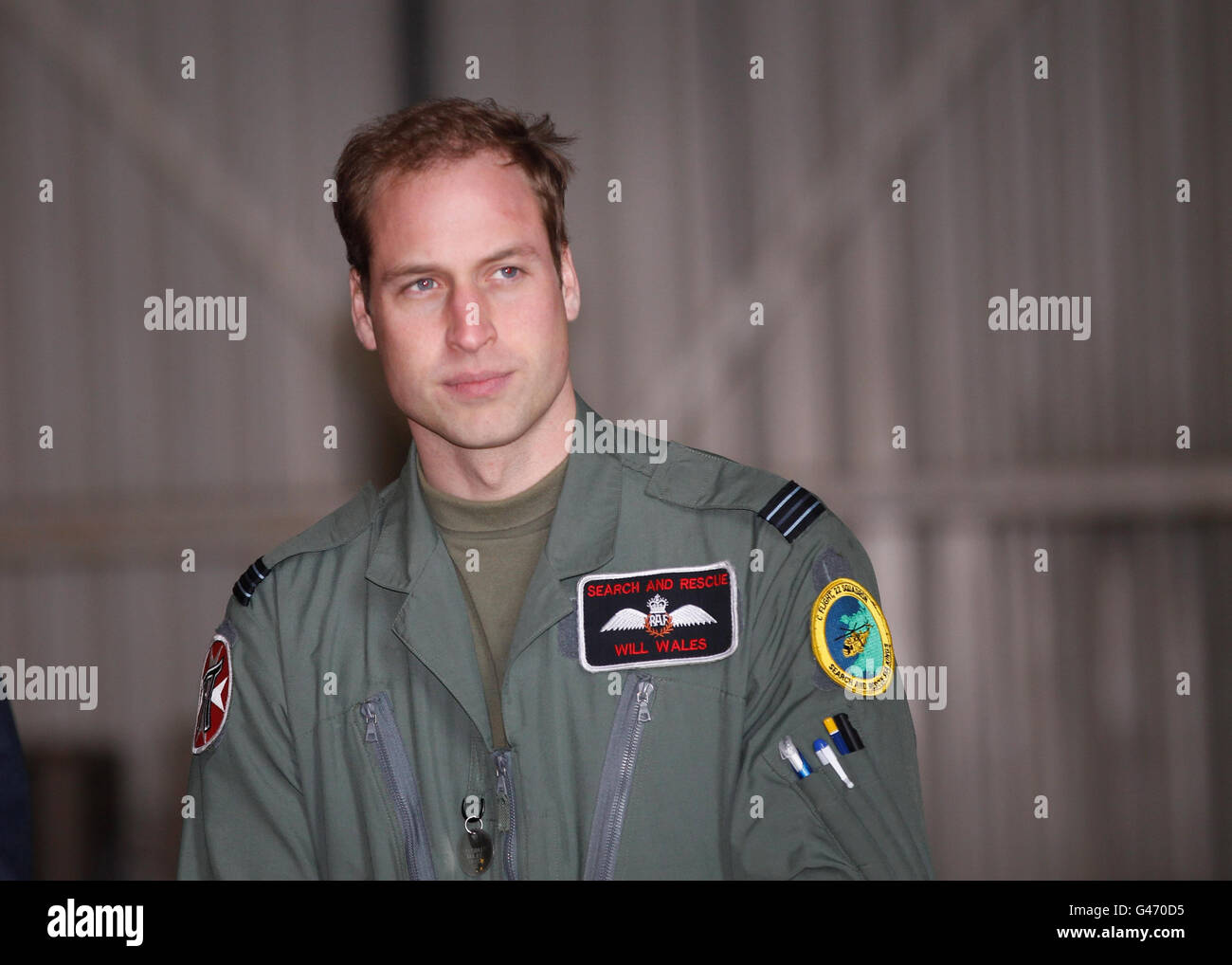 Prince William waits for his grandmother Queen Elizabeth II to arrive ...