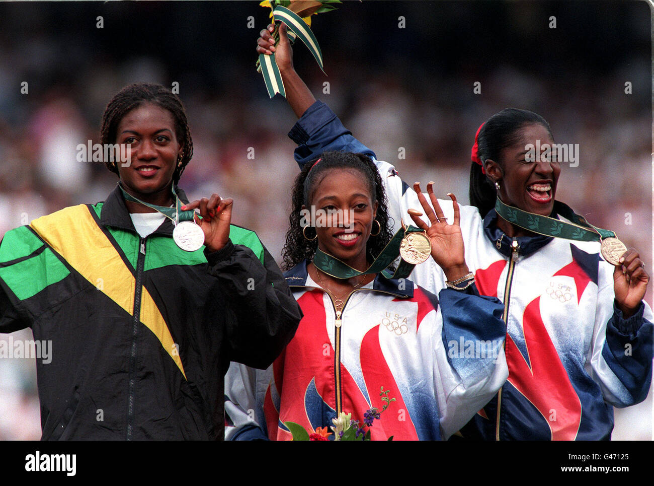 Gail devers olympicatlanta1996 olympiclegendarywinners hi-res stock ...