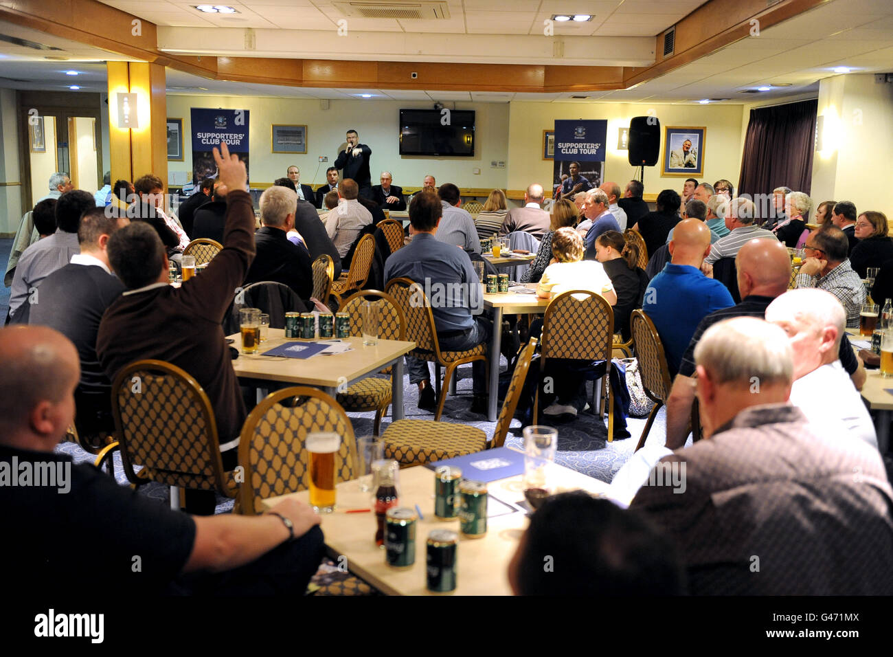 Former Everton player Graeme Sharp (second left), commercial director ...