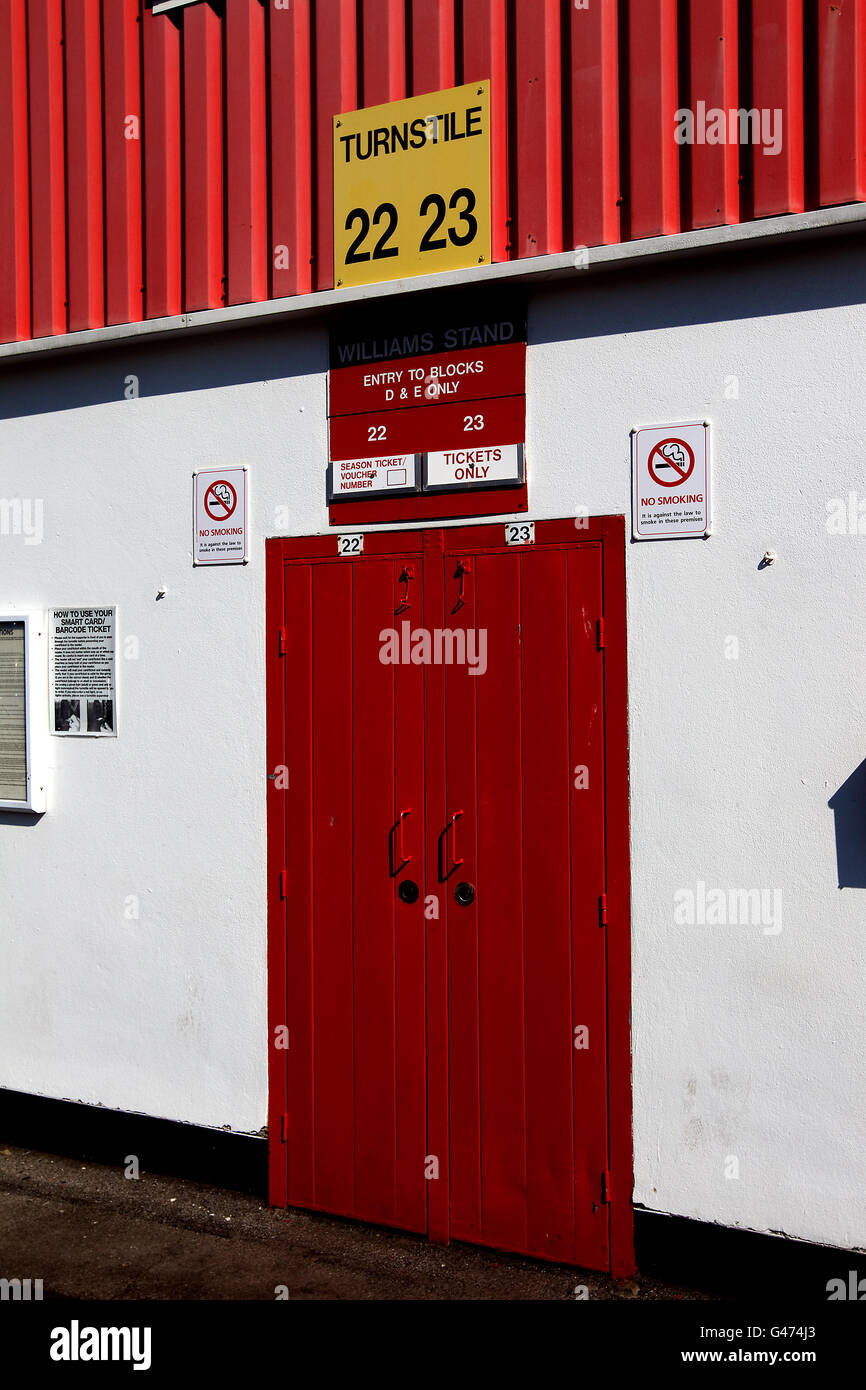 A general view of a turnstile at ashton gate hi-res stock photography ...