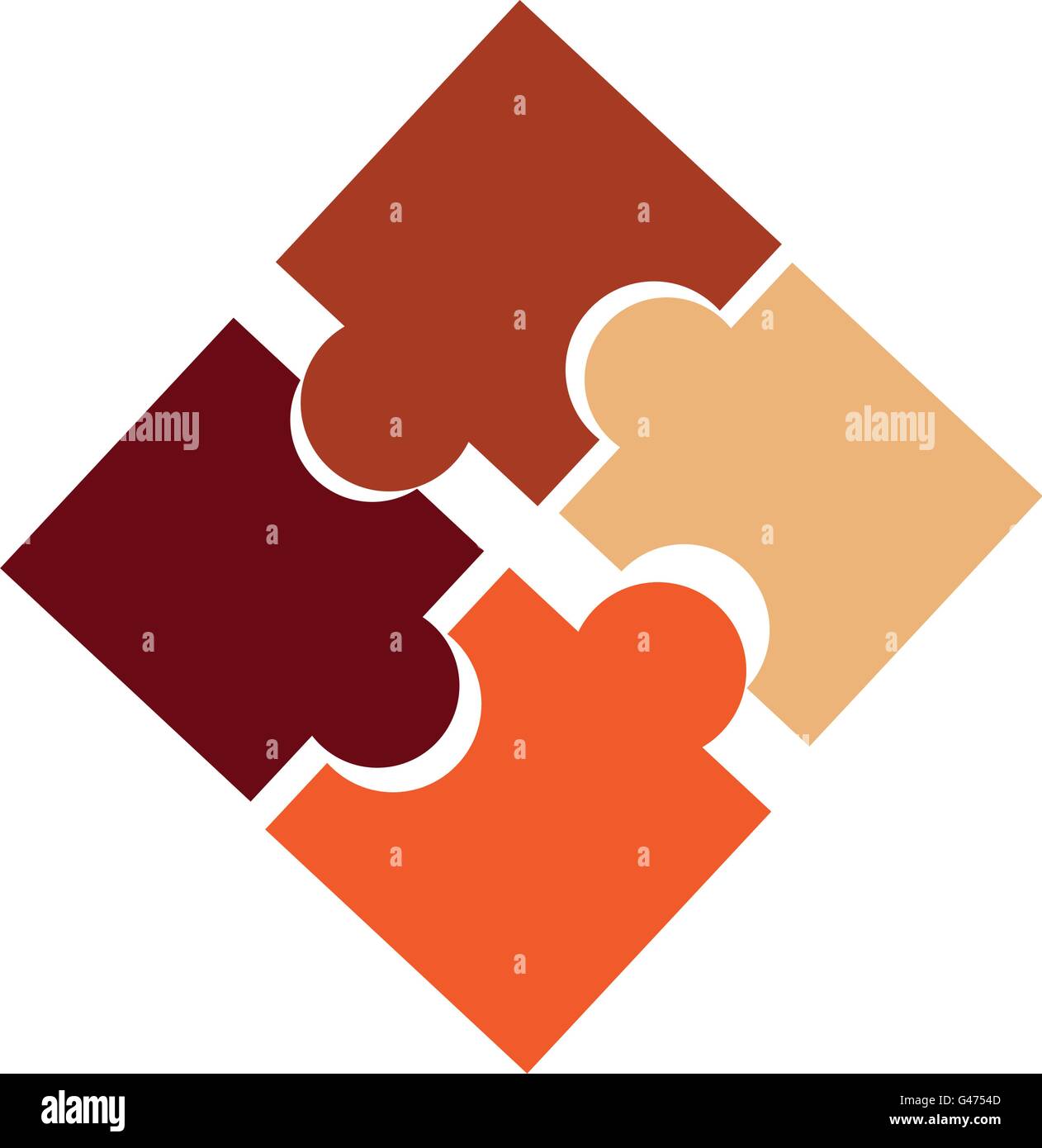 puzzle design. pieces icon. Flat and isolated illustration Stock Vector ...