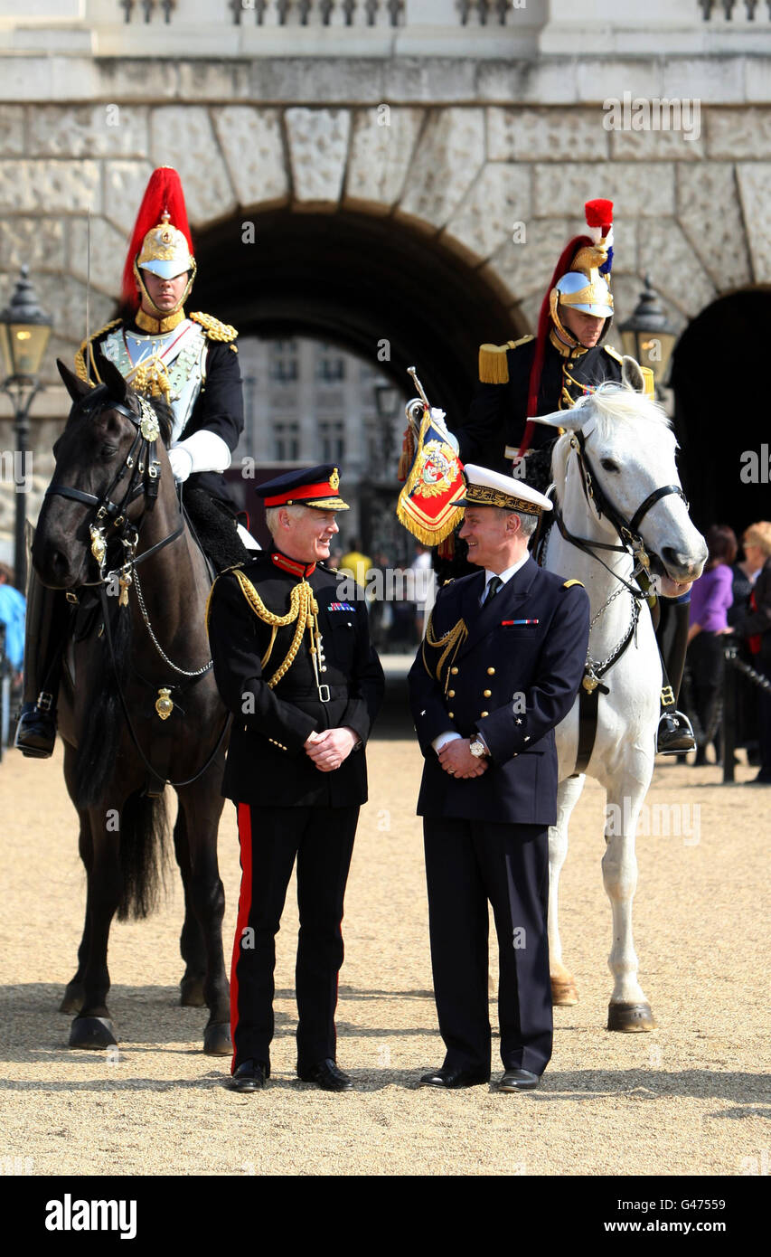 Captain Anton Lin from Blues and Royals of the Household Cavalry (left ...