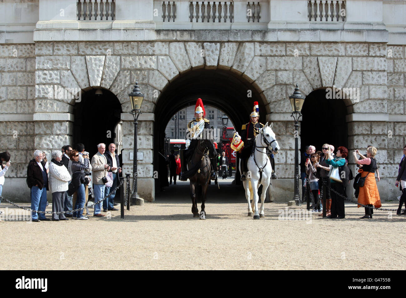 Captain Anton Lin from Blues and Royals of the Household Cavalry (left ...