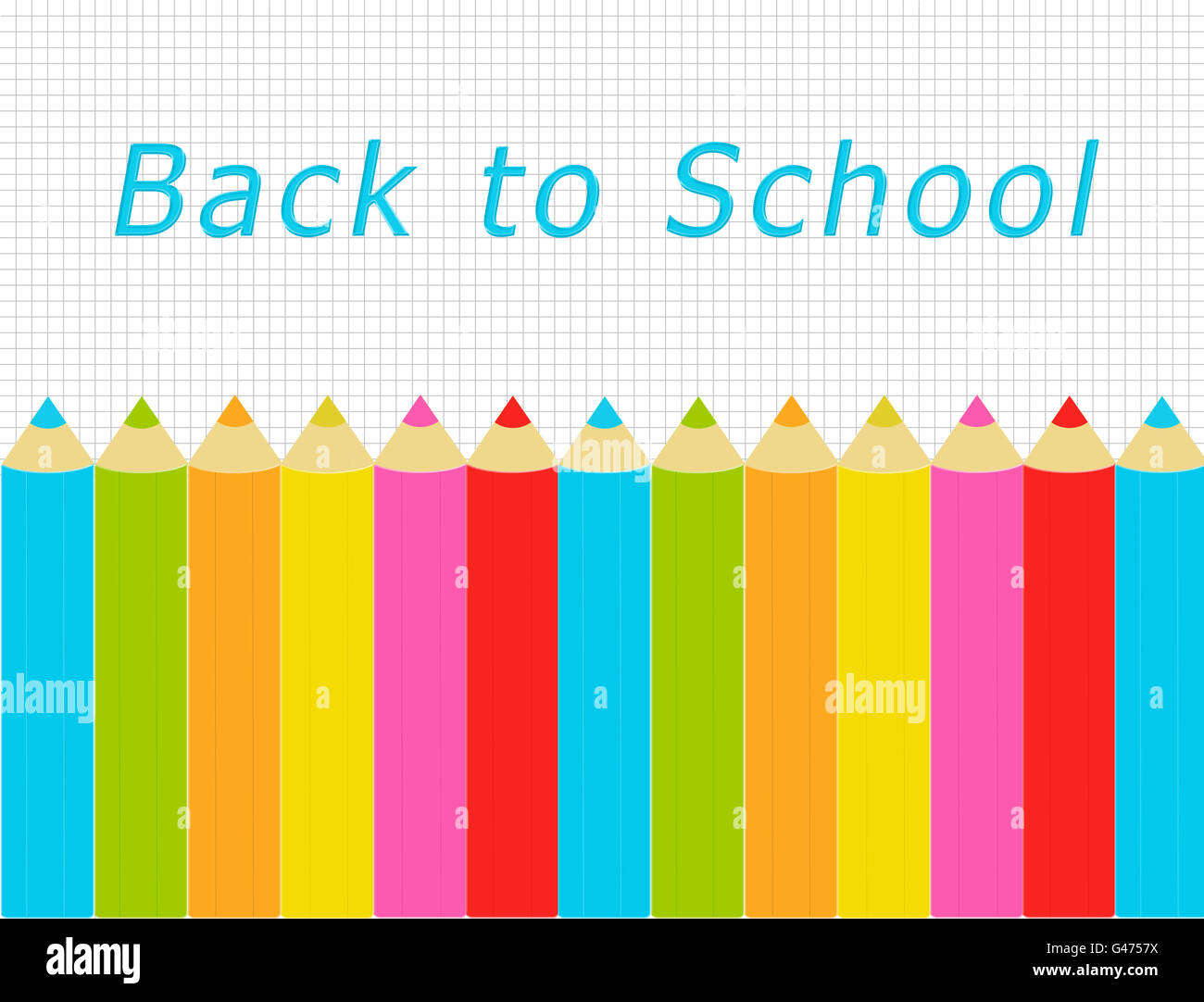 Back to School design with colorful pencils Stock Photo - Alamy