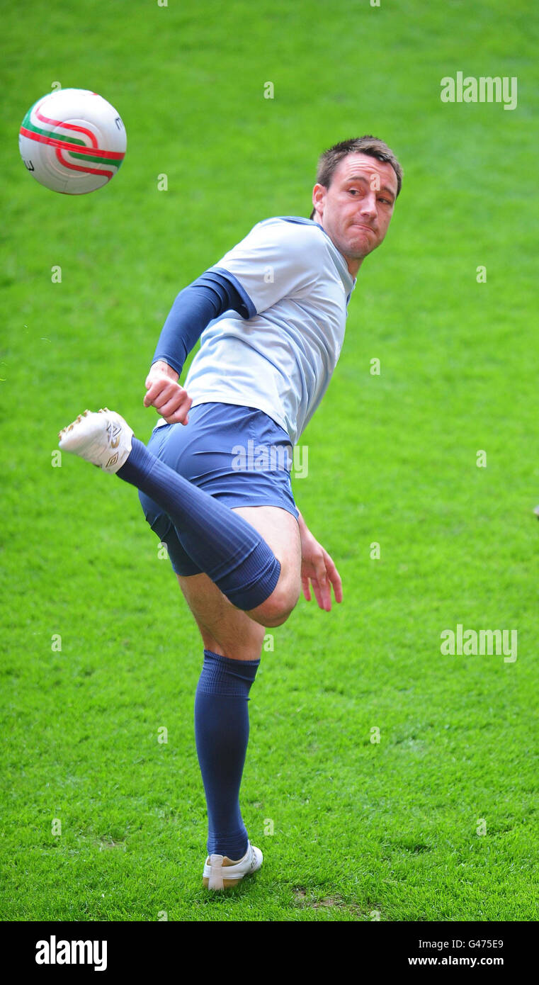 England's John Terry during a training session at the Millennium ...
