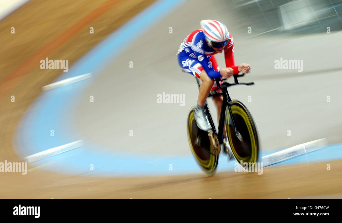 Great Britain's Samuel Harrison competes in the Men's Omnium during day ...