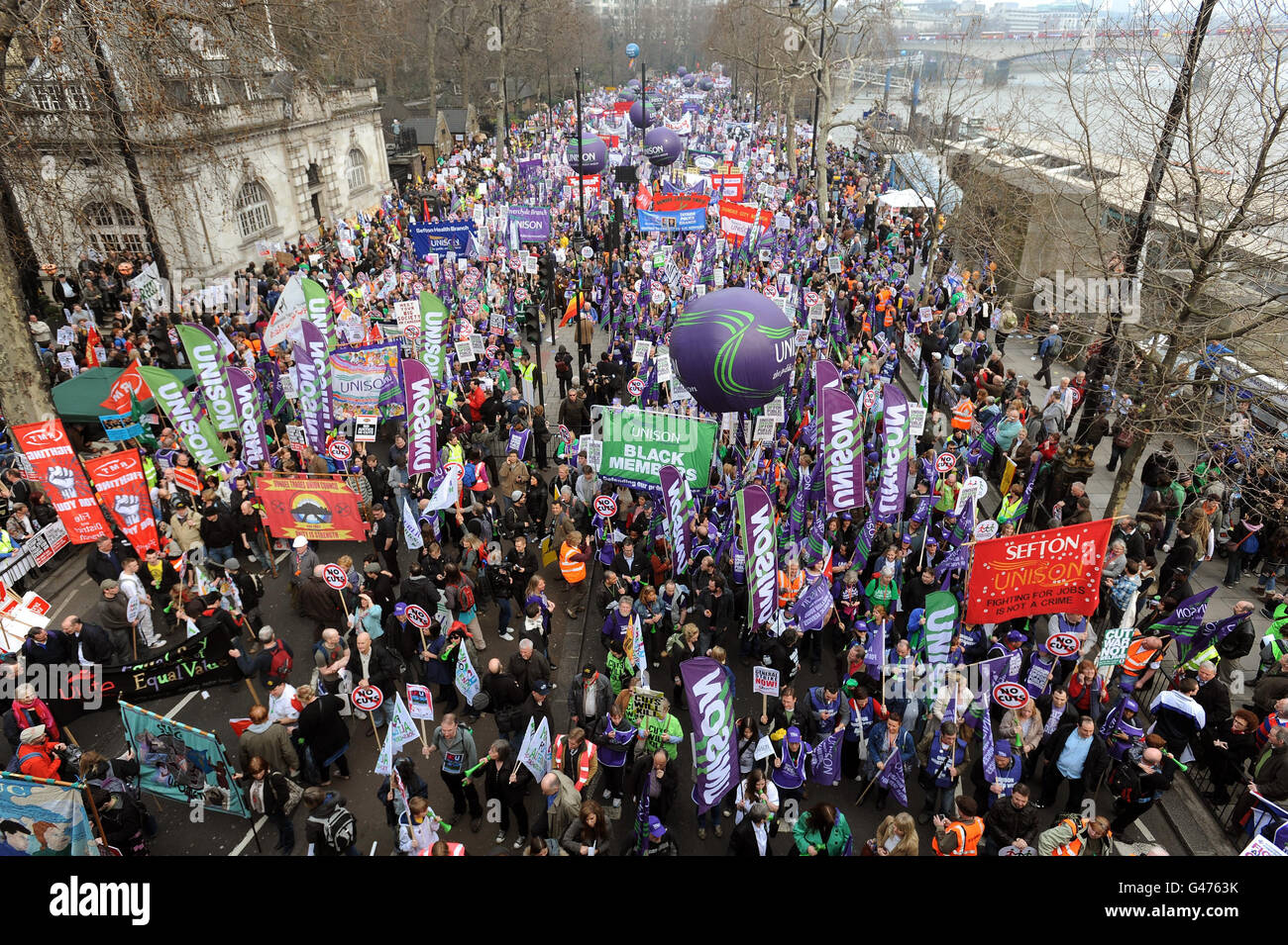 TUC March For The Alternative Stock Photo - Alamy