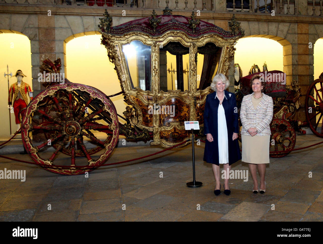 The Duchess of Cornwall (left), alongside The First Lady of the ...