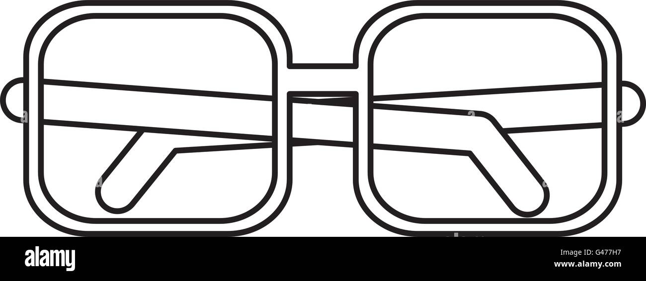 squared glasses , Vector illustration over white background Stock ...